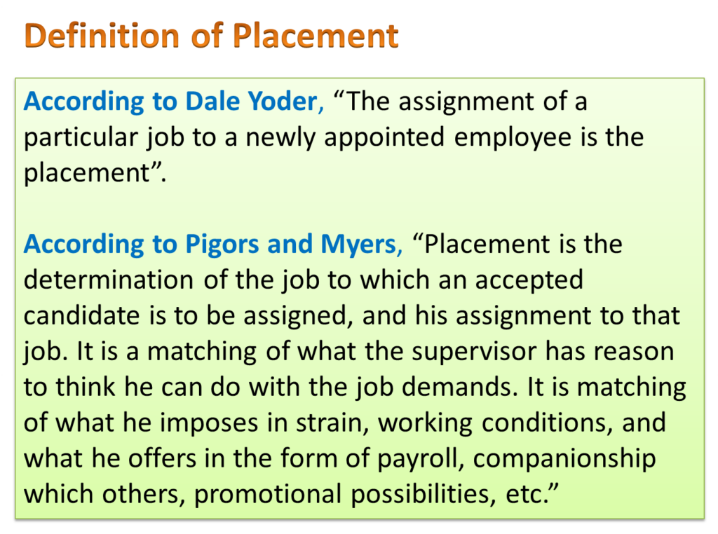 What is Placement? Meaning, Definition, Process & Benefits - Study Book ...