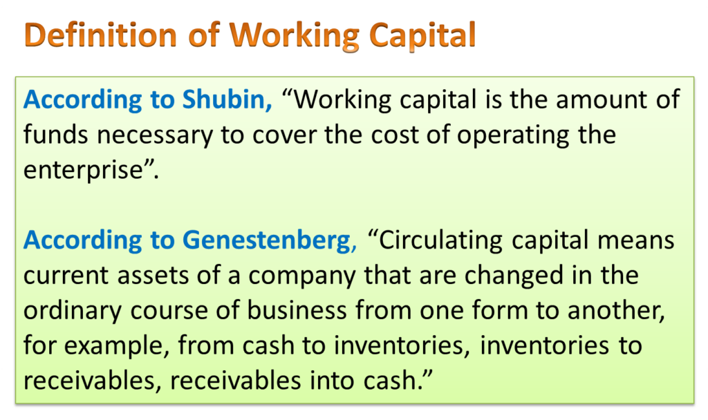 What is Working Capital? Meaning, Definition & Need - Study Book Page